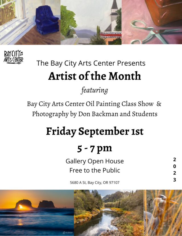September Artist of the Month - Tillamook Chamber of Commerce