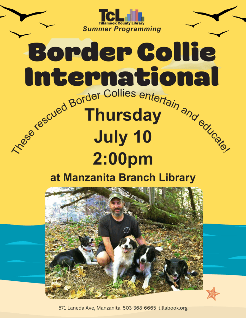 Border Collie International at Manzanita Library - Tillamook Chamber of ...