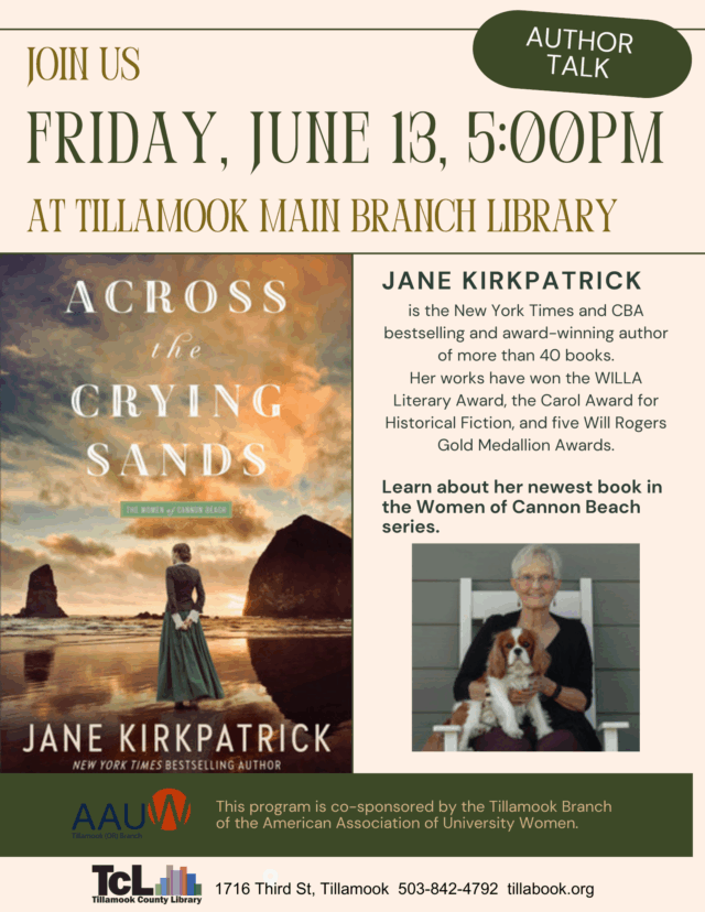 Jane Kirkpatrick Author Talk at Tillamook Library - Tillamook Chamber ...